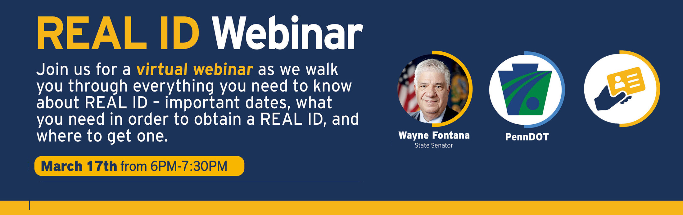 Real ID Webinar - State Senator Wayne Fontana